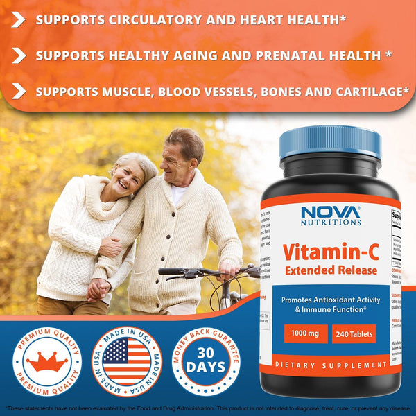 Nova Nutritions Vitamin C-1000 mg 240 Tablets